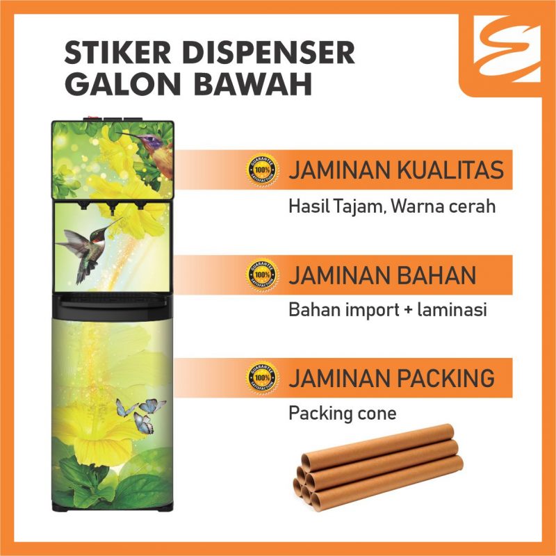 Stiker dispenser galon bawah (40cm x 100cm) – flower – Elni Printing