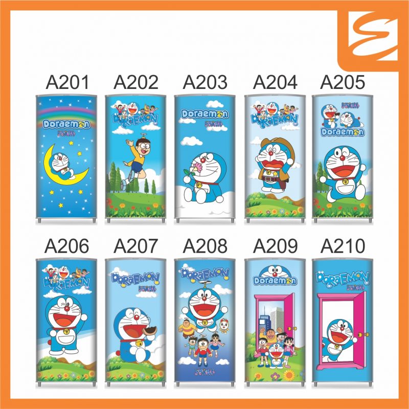 Stiker Kulkas 1 Pintu (60cm x 120cm) – doraemon – Elni Printing